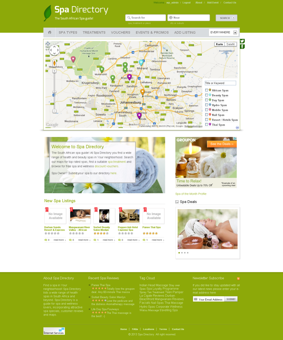 SpaDirectory - Ecommerce Portal - Internet Services